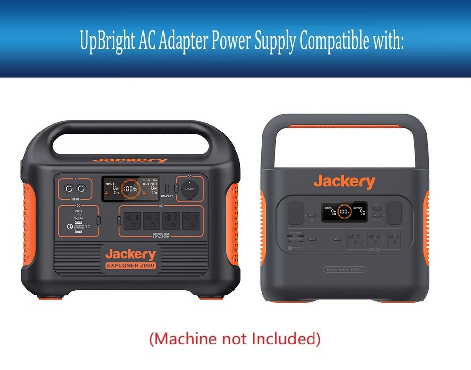 AC Adapter Or Car For Jackery Explorer 2000 E2000 Pro JE-2000A Power ...