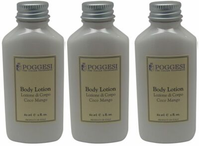 Poggesi Coco Mango Lotion Lot of 3 each 2oz Bottles. Total of 6oz | eBay