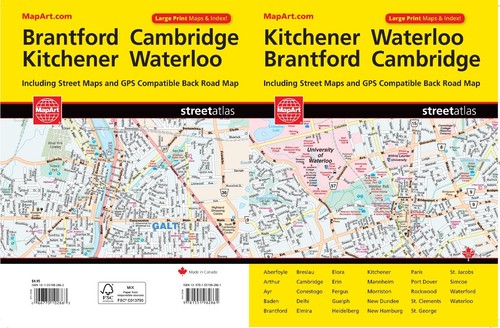 Kitchener Waterloo, Guelph Street Atlas Map Book CCCMaps New! Ontario ...