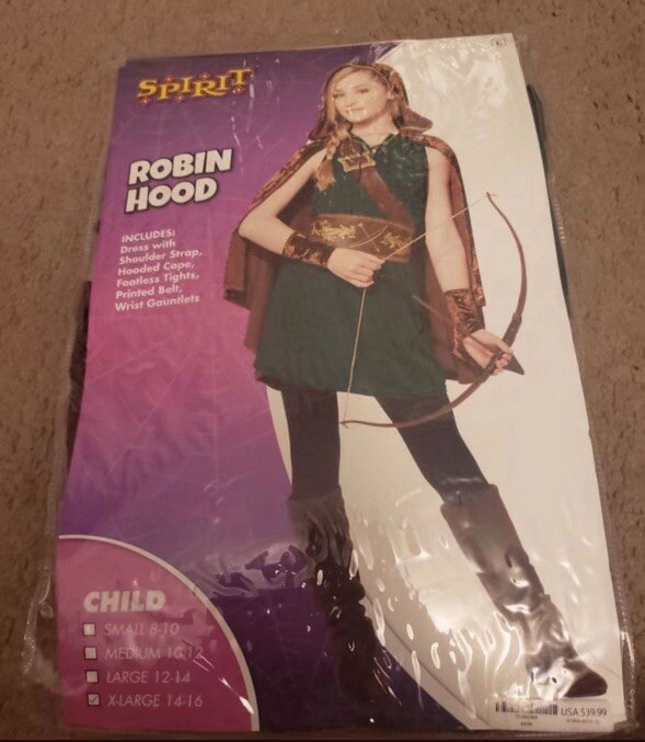 Girls Kid's Costume Lady Robin Hood Outfit XL - Gem