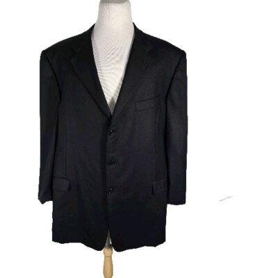 hickey freeman Mens 52R Black Color 100% Wool Sport Coat S18 | eBay