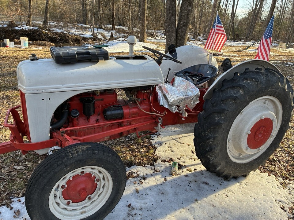 Ford 8N Farm Tractor Gray Red 2WD Industrial Tractor Dual American ...