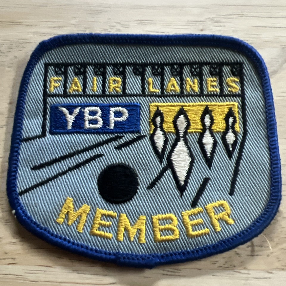 Fair Lanes Embroidered Sew On Bowling Patch YBP Member Bowling Ball and ...