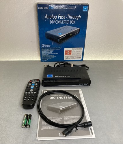Digital Stream DTX9950 Analog Pass Through DTV Converter Box-Remote ...
