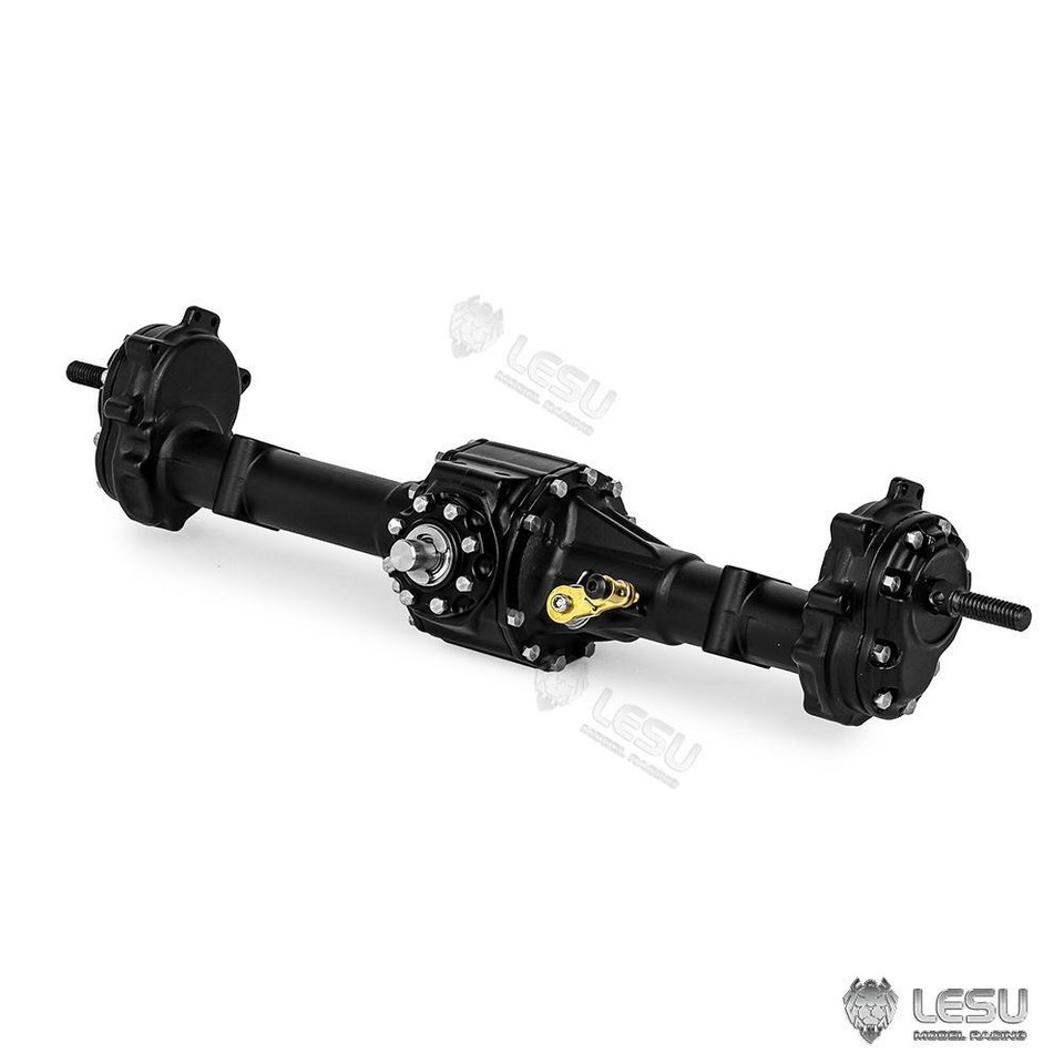 Metal Rear Axle with Differential Lock for LESU 1/10 RC Crawler Car ...