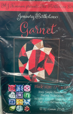 MJ KINMAN - THE BIRTHSTONE SERIES #BGA-QP-JANUARY-GARNET PATTERN | eBay
