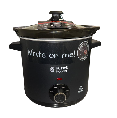 Russell Hobbs 24180 NEW Chalkboard 4 Portions Family Slow Cooker 3.5L ...
