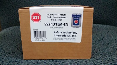 Stopper Station, Push Turn-to-Reset Button, Blue, STI Model #SS2431EM ...