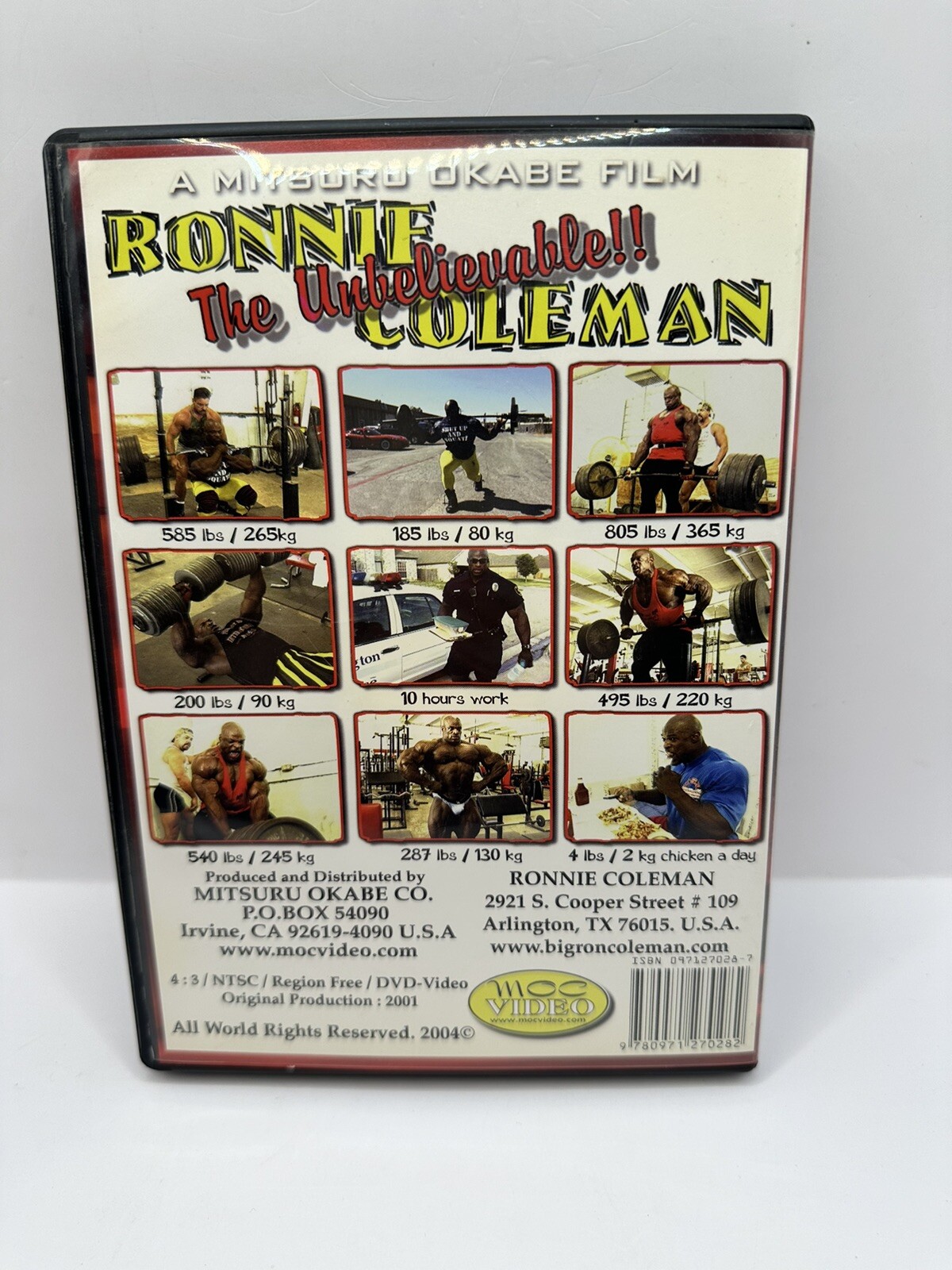 Ronnie Coleman The Unbelievable DVD 2001 Mitsuru Okabe Bodybuilding ...