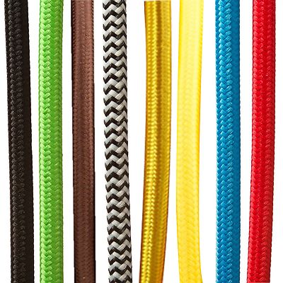 3 Core Vintage Wire Flex Colour Braided Fabric Cable 0.75mm Light Cord ...