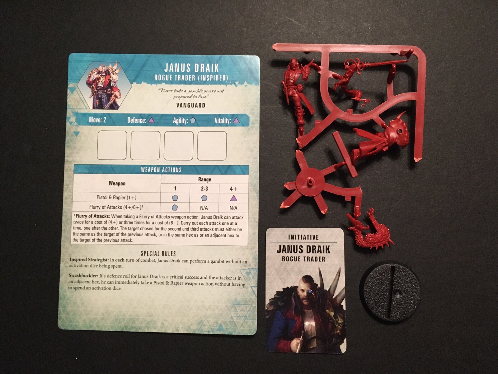 Hero Janus Draik Card Warhammer 40k Quest Blackstone Fortress Kill Team ...