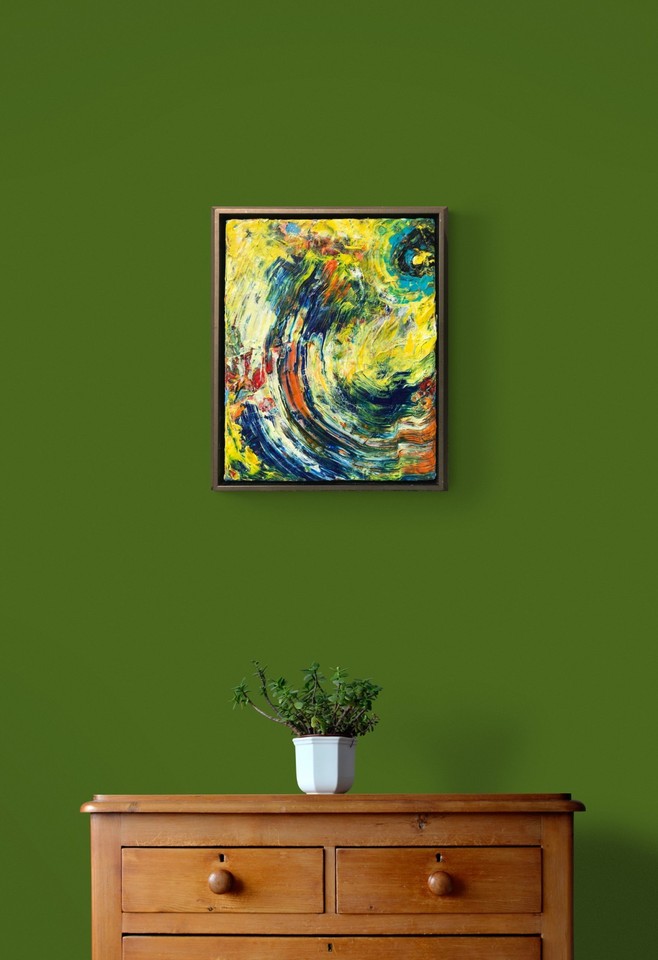 ULTRA-CONTEMPORARY ABSTRACT PAINTING, 38 x 31cm - Original, direct from ...