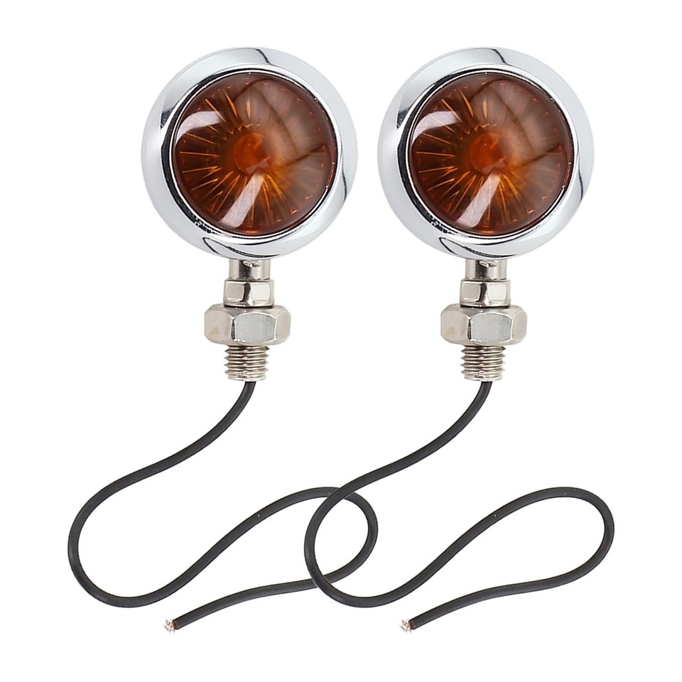 Stand Out on the Road with 2Pcs Chrome Amber Motorcycle Turn Signal ...