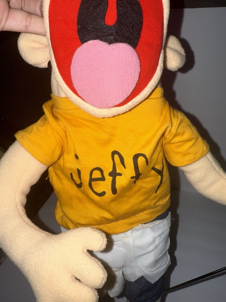 Jeffy Hand Puppet SML with Rod, Plush Toy 24" Stuffed Doll Full Outfit ...