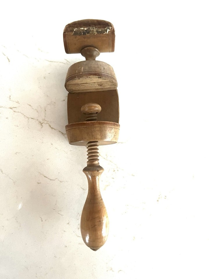 Antique Wood Pin Cushion Table Clamp Original | eBay