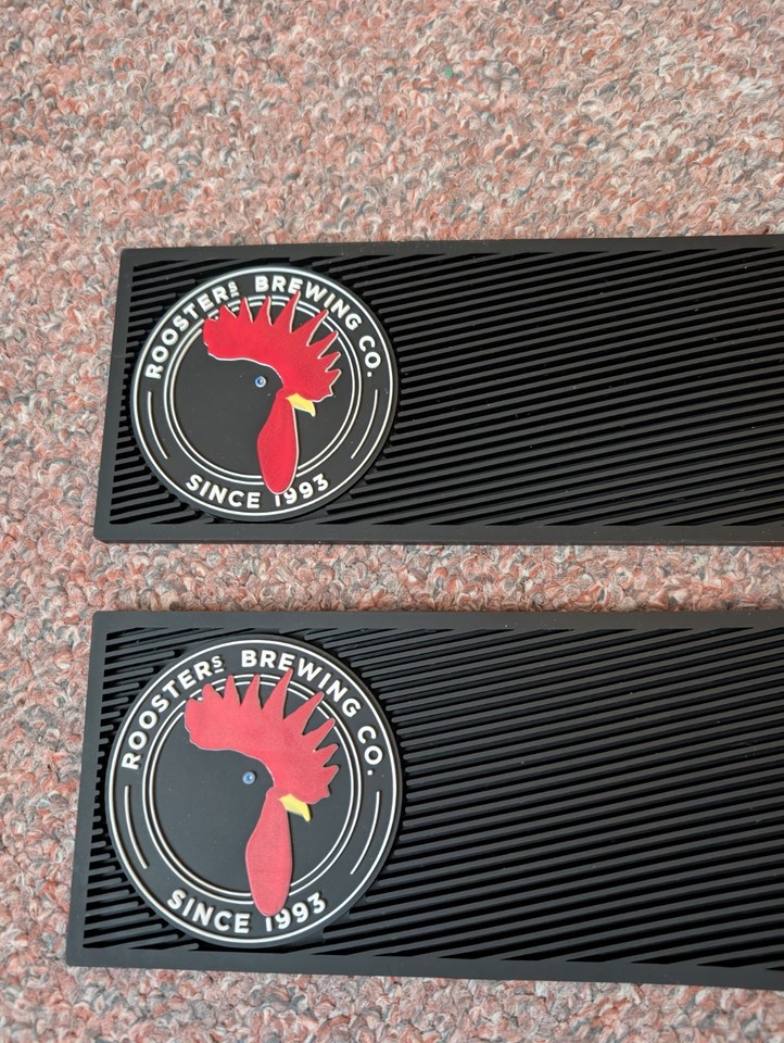 Roosters Brewery Thick Rubber Bar Runner Mats x 2 Never Used | eBay UK
