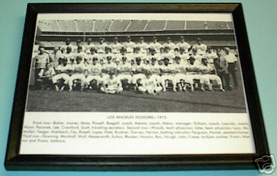 1975 LOS ANGELES DODGERS FRAMED B&W TEAM PRINT | eBay