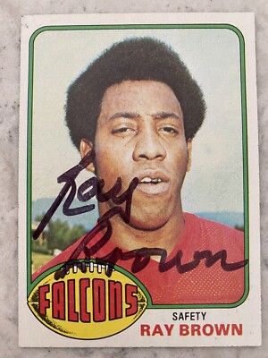 Ray Brown signed ATLANTA FALCONS card 1976 Topps | eBay