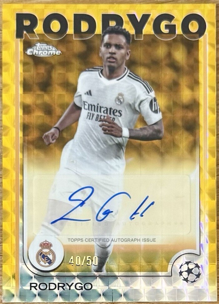 2024-25 Topps Chrome Uefa Club Competitions - Chrome Autographs Rodrygo ...
