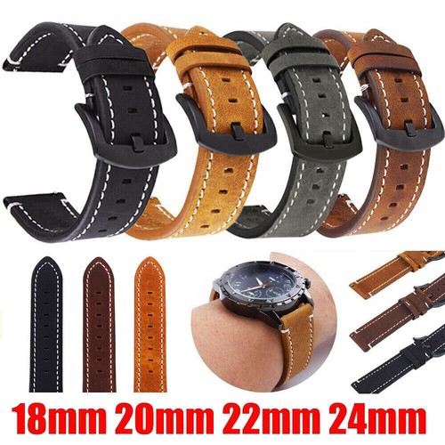 Fossil Gen 5 / Men's Gen 6 5E 4 Q Gen Watch Band 18/20/22mm Leather ...