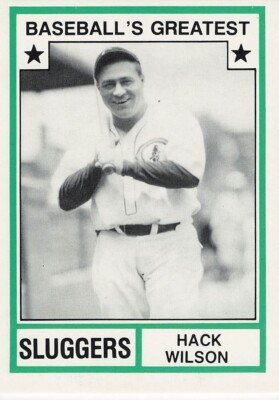 HACK WILSON BASEBALL'S GREATEST SLUGGERS 1982 TCMA #23 | eBay