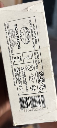 EST Edwards 283B-PL Fire Alarm 135 Degree Heat Detector | eBay