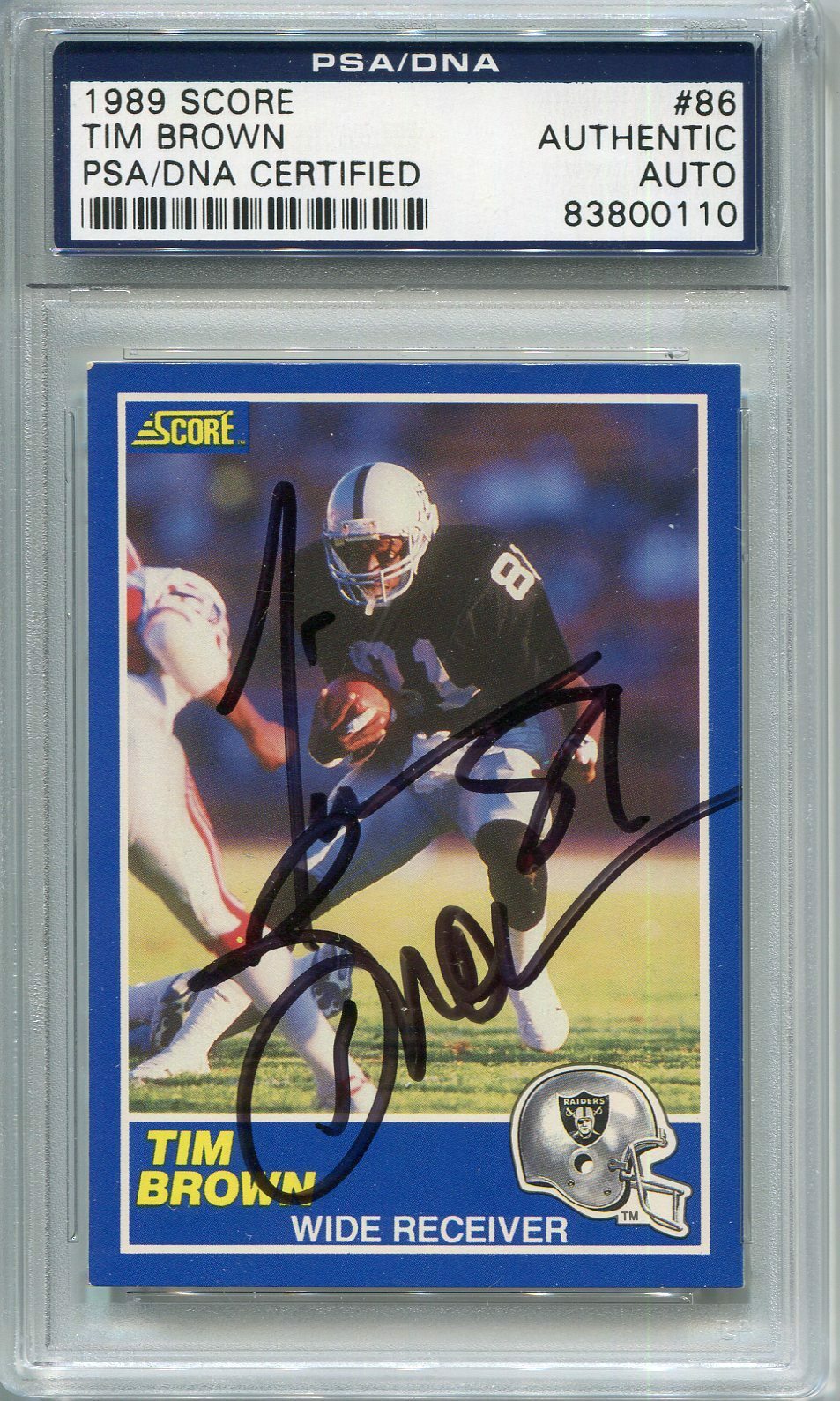 Tim Brown Autographed Memorabilia | Signed Photo, Jersey, Collectibles ...