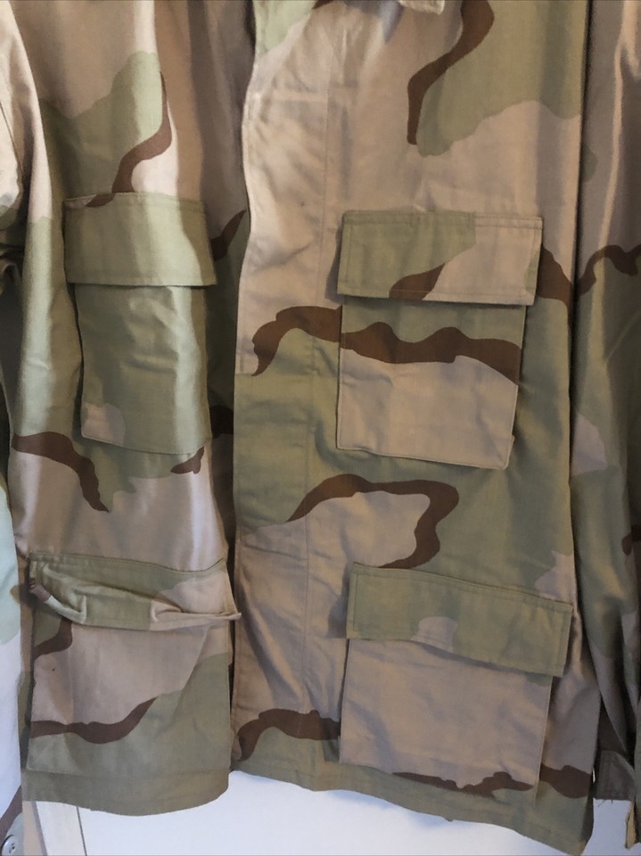Army Combat Camouflage Fatigue Mens Jacket Size Large - Regular | eBay