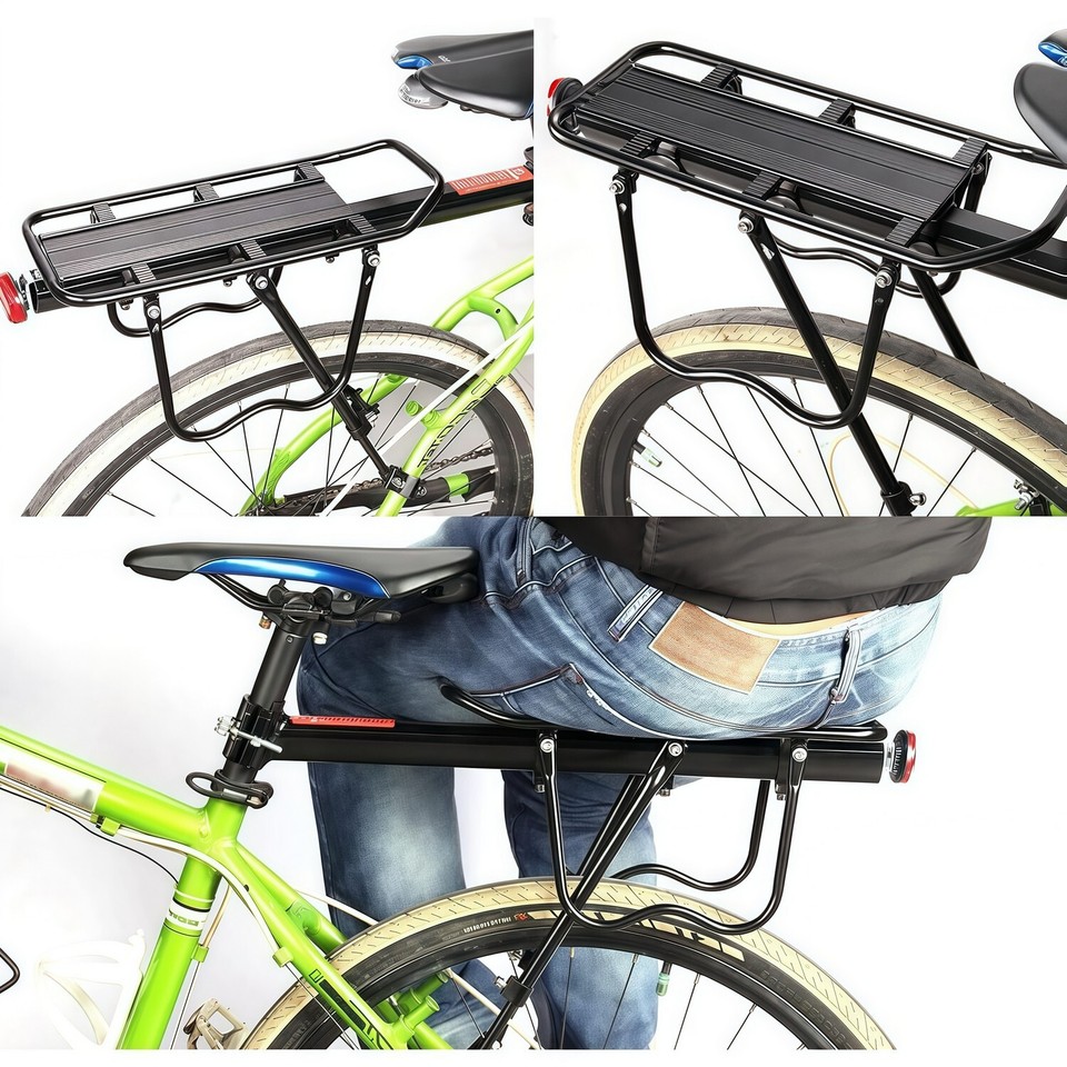 Bike Rear Rack, Aluminum Alloy Cargo Rack, Universal Adjustable Cycling ...
