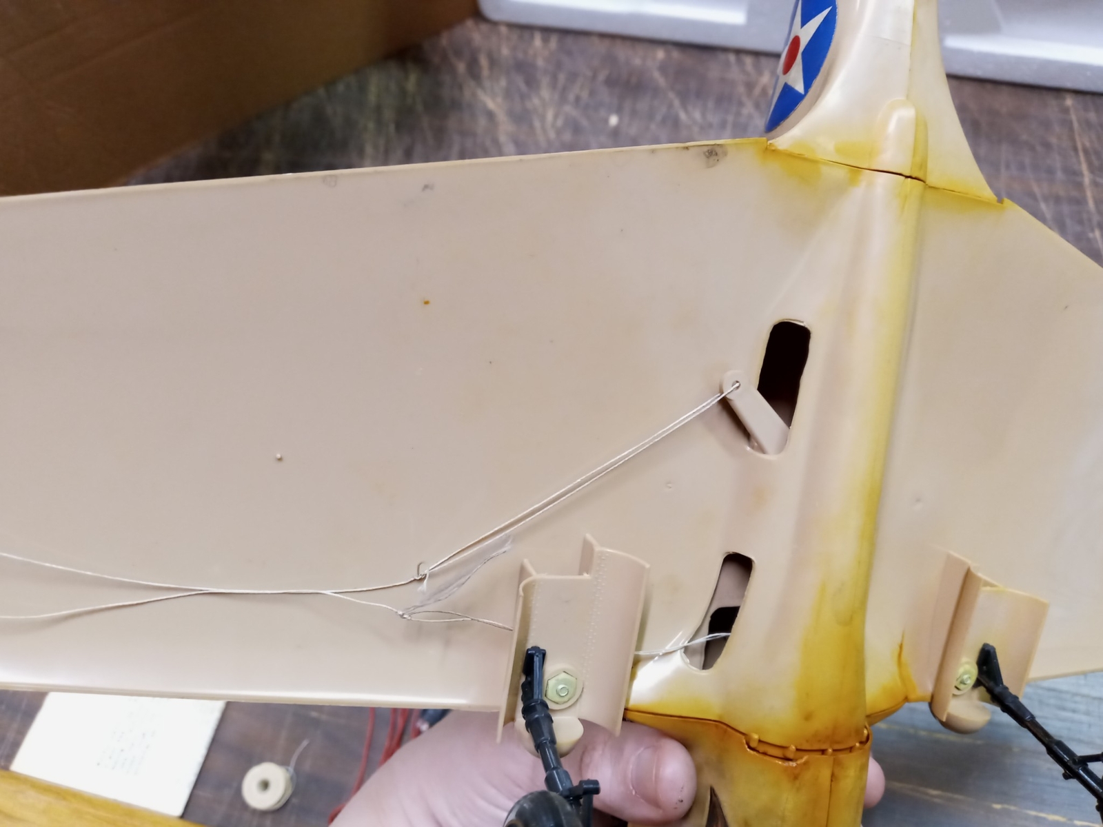 Vtg Cox P-40 Warhawk Flying Tiger Thimble Drome Model Gas Airplane Box ...