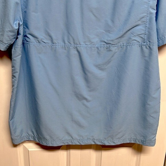 Field & Stream Light Blue Pocket Short Sleeve Outdoor Sports Shirt Size ...