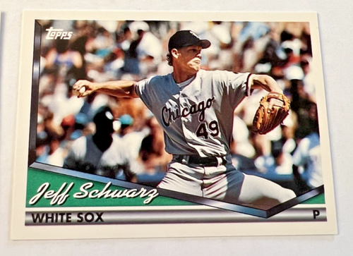 1994 Topps MLB Baseball Trading Card #33 Jeff Schwarz Chicago White Sox ...