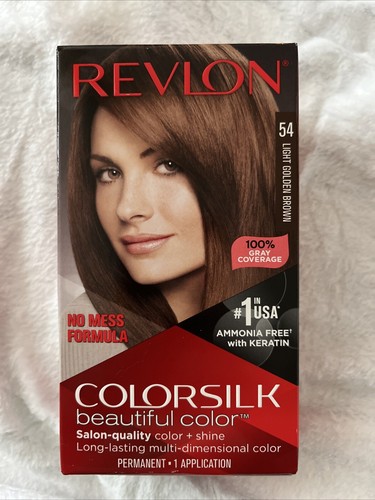 Revlon Colorsilk Permanent Hair Color No Mess Formula #54 Light Golden ...