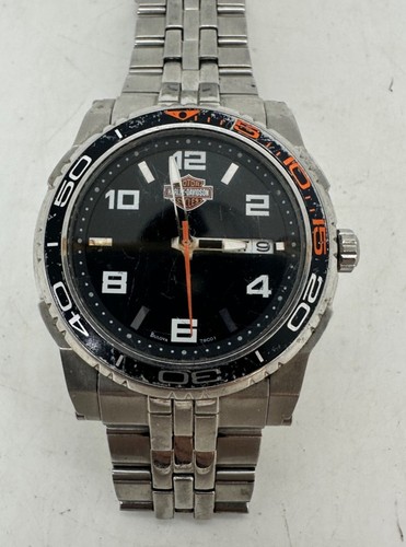 Harley-Davidson Watch Easy Read Men's Black Calendar H-D | eBay