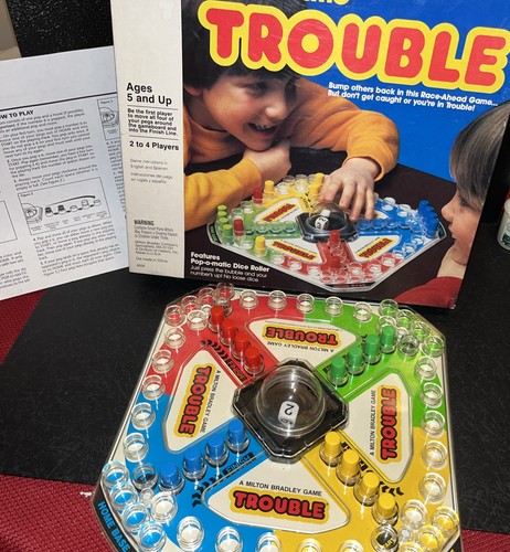 1986 Pop O Matic Trouble Board Game Complete | eBay