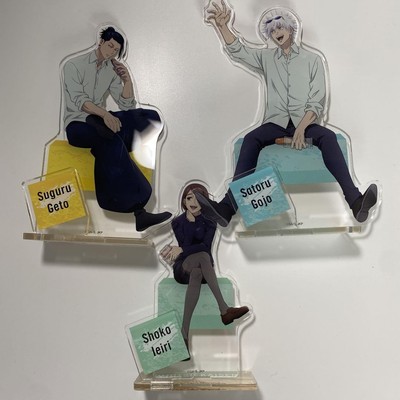 Jujutsu Kaisen Gojo Satoru Suguru Geto Ieiri Glass Acrylic Stand ...