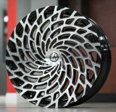 26" Inch Black Machined Azara 523 Wheels Rims Machine 5x127 5x139.7 5x5 ...