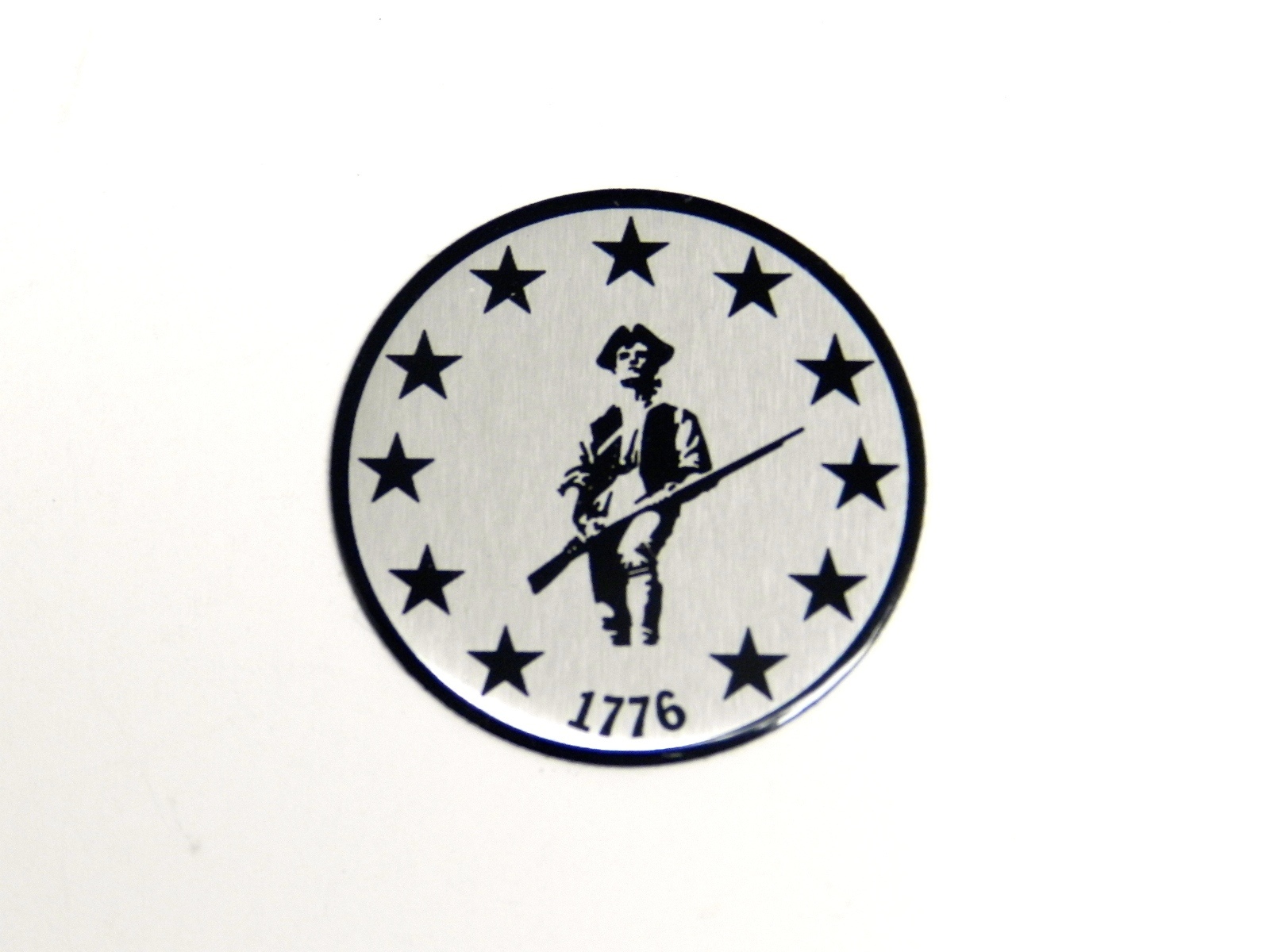 1 ROUND 1776 MINUTE MAN ALUMINUM EMBLEMS BADGES RARE | eBay