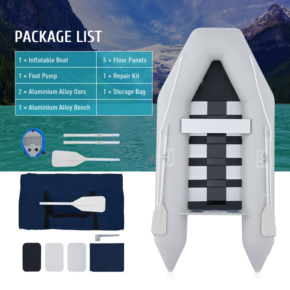 10ft Inflatable Boat Raft Fishing Dinghy Tender Pontoon Dive Rescue ...