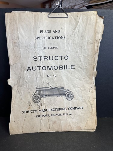 Vintage Structo Toy Automobile No. 12 Plans & Specs, Operating Manual ...