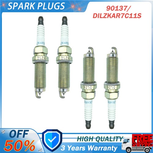 4pcs OEM DILZKAR7C11S 90137 Laser Iridium Spark Plug fits 2015-18 Honda ...