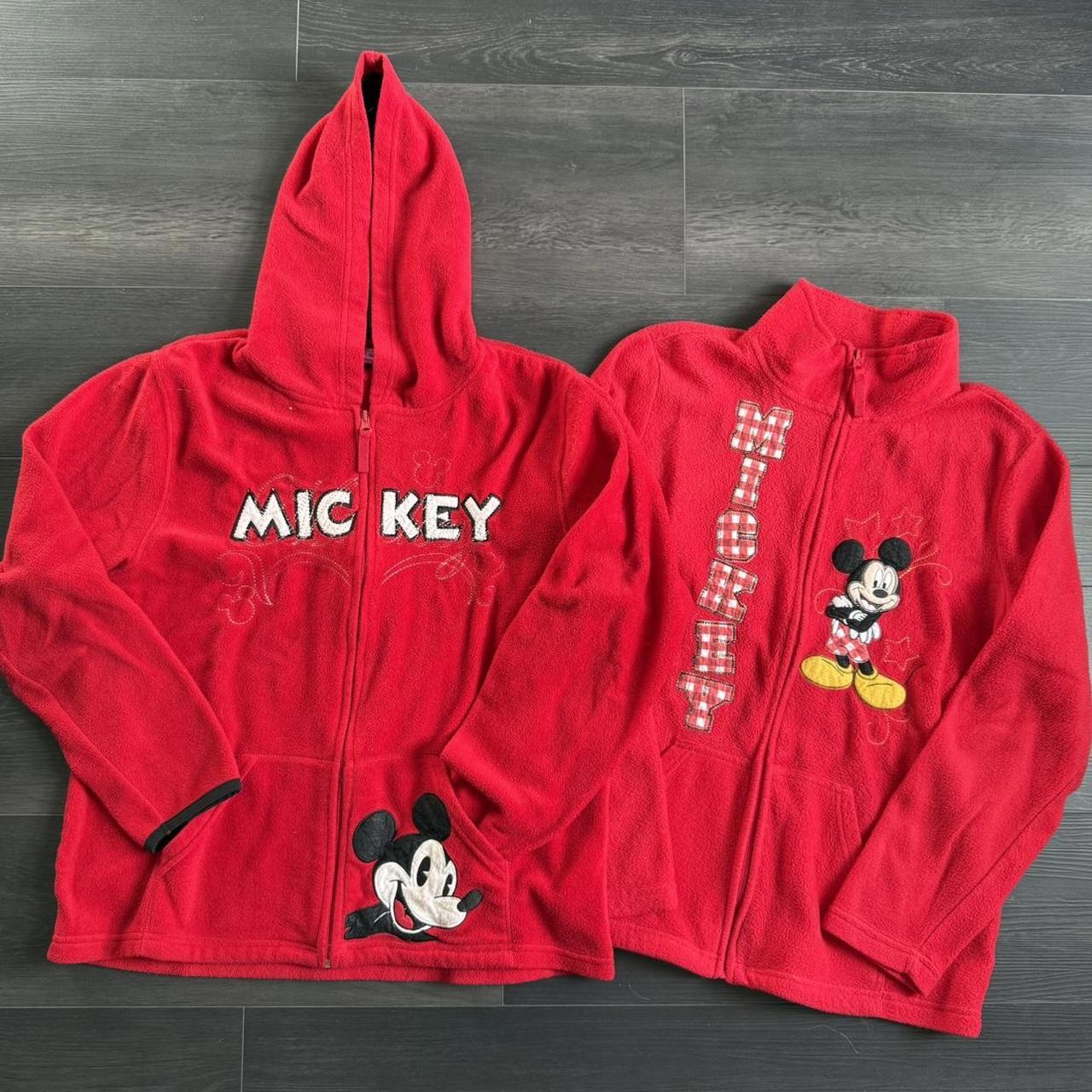 Vintage Disney Mickey Mouse Fleece Zip Sweater And Pu… - Gem