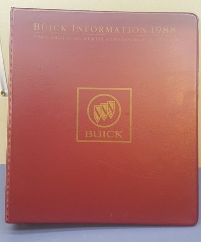 Dealer Buick Information 1988 for Commercial, Rental Leasing Purchasers ...