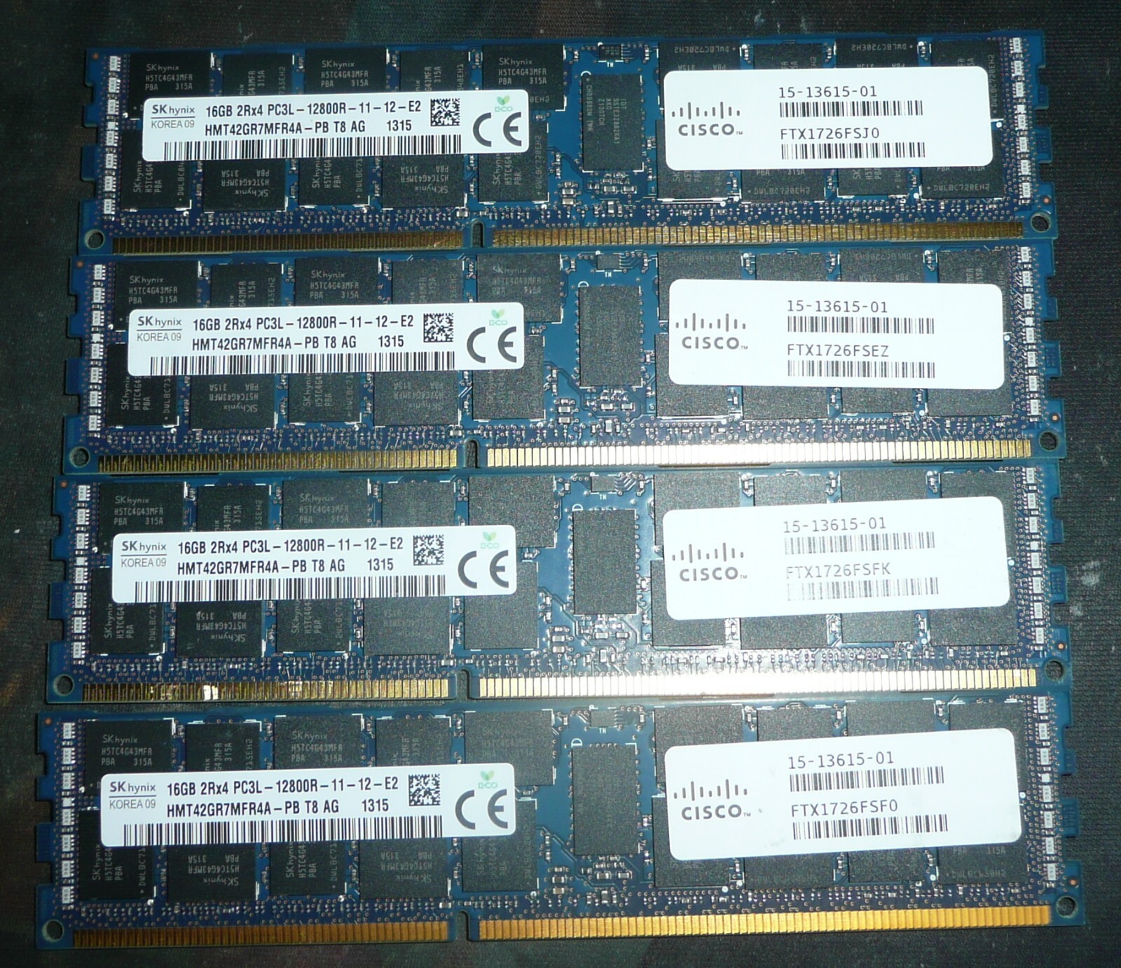 SK Hynix 64GB (4 x 16GB) PC3-12800R DDR3 Registered Server Memory ...
