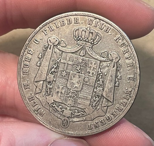 Hesse-Cassel (Germany) - 1840 Large Silver 2 Thaler - Scarce | eBay