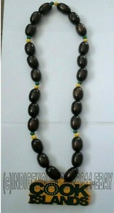 COOK ISLANDS Wooden Bead Necklace/COOKIS FLAG -Unisex necklace.Almost ...