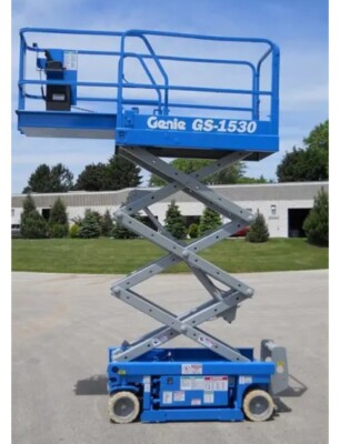 Genie GS-1530 Scissor Lift QUICK REACH Decals set stickers Electric ...
