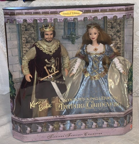 Barbie Camelot's King and Queen Set; Arthur and Guinevere; New Mattel ...