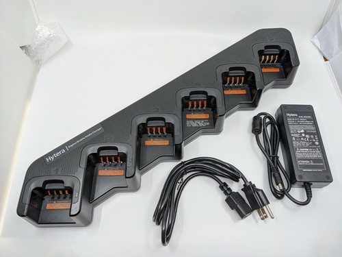 Hytera MCA08 Six Unit Rapid Rate Charger for PD4X2 PD5X2 PD6X2 PD7X2 ...