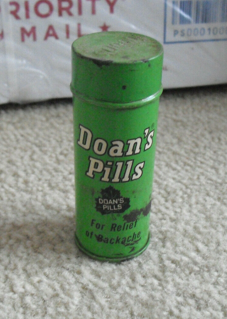 Vintage Doan's Pills for Backache Relief Empty Advertising Tin | eBay